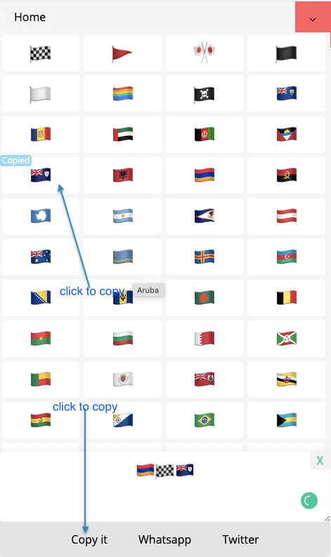 Flags Symbols to Copy and Paste - Copy Online Free Symbols