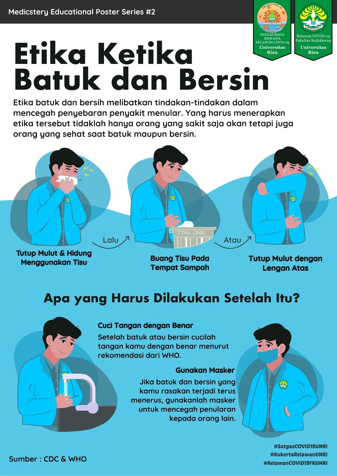 Poster Digital Etika Batuk dan Bersin