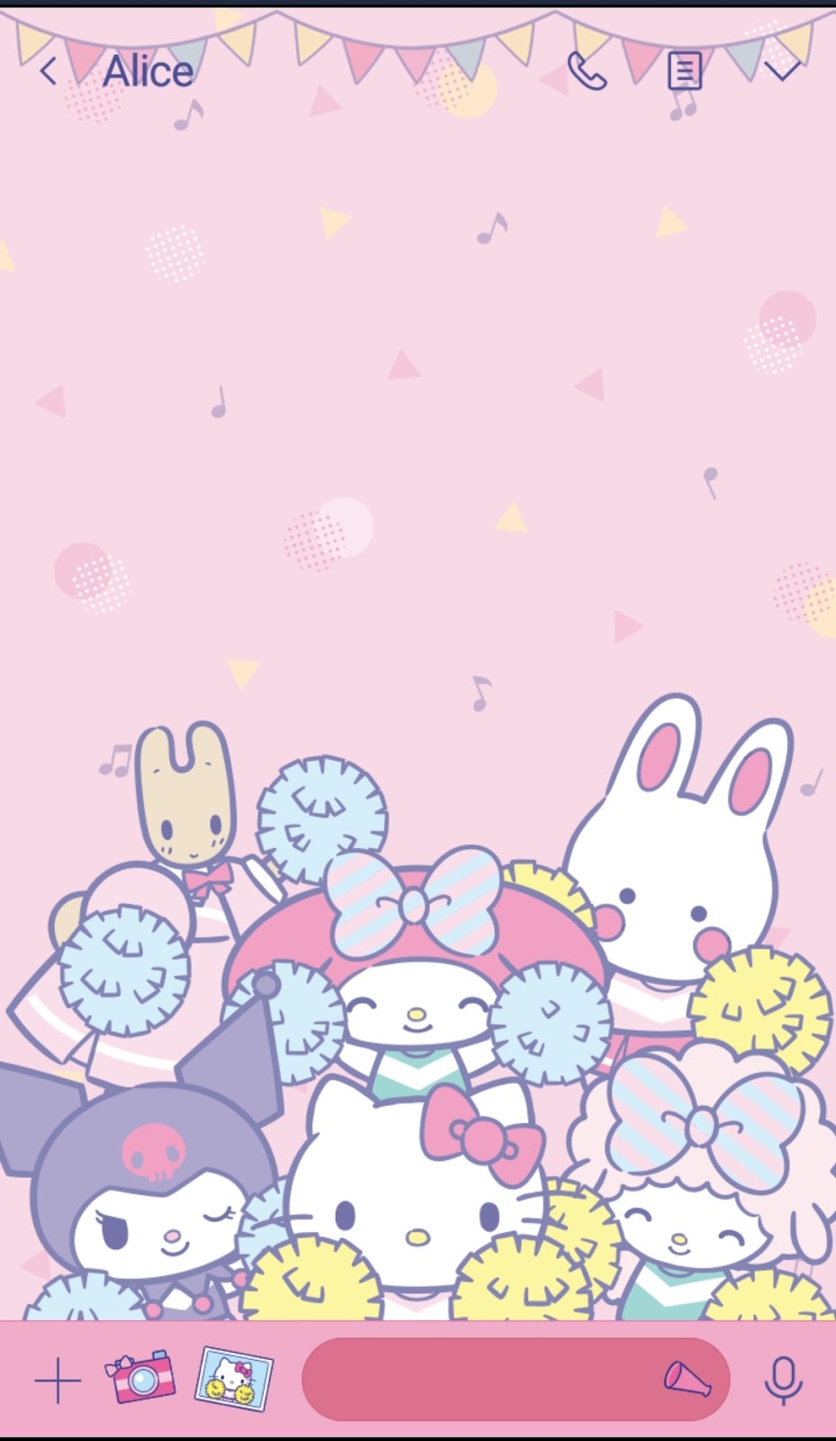 KuroThemeFileX: [ ThemeFile ] SANRIO CHARACTERS (Cheerleaders)
