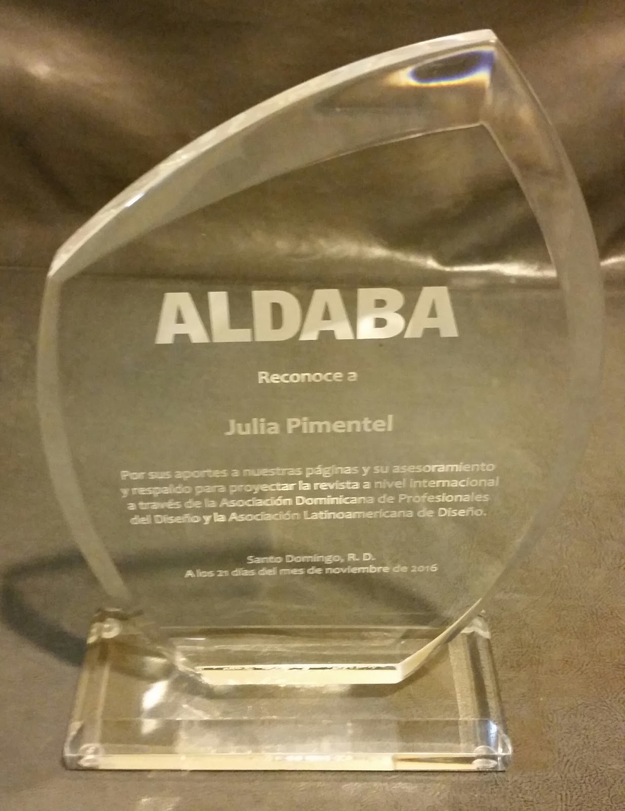 ADOPRODI/ALADI REPÚBLICA DOMINICANA: RECONOCIMIENTO REVISTA ALDABA