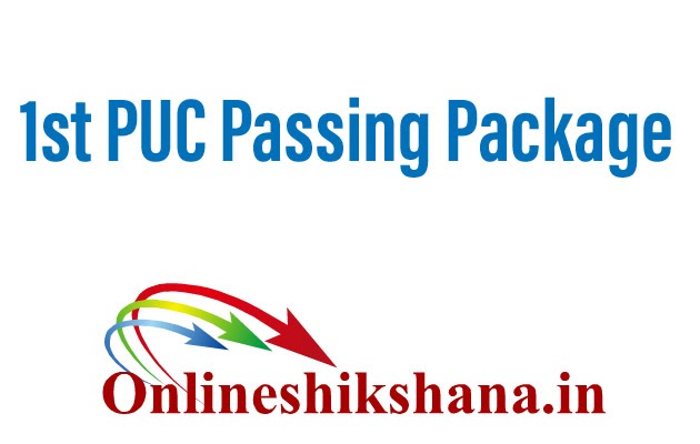 1st PUC English Passing Package - onlineshikshana.in