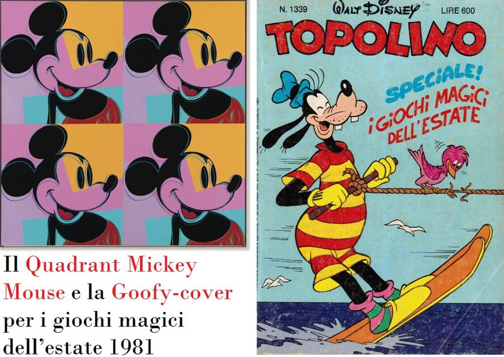 Andy Warhol & Vuesse Gaudio Quadrant Mickey Mouse vs Goofy-cover 1981