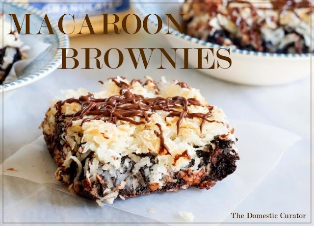 The Domestic Curator: MACAROON BROWNIES