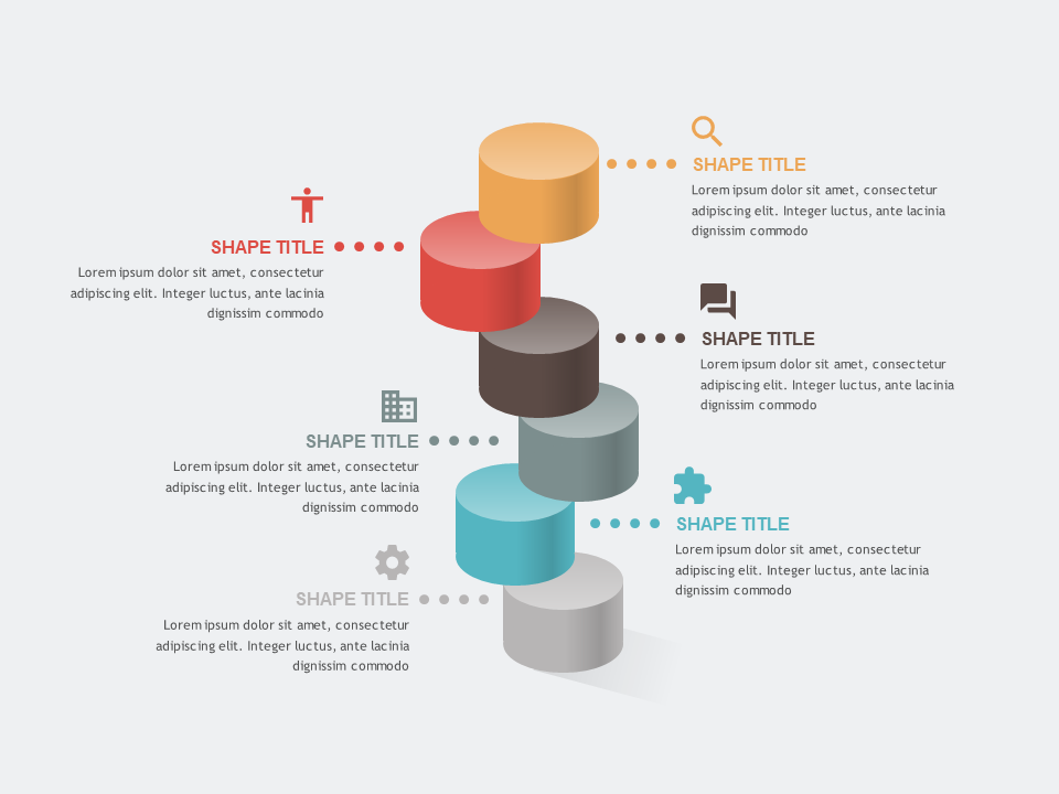 Cylinder Build Up PowerPoint Templates - PowerPoint Free