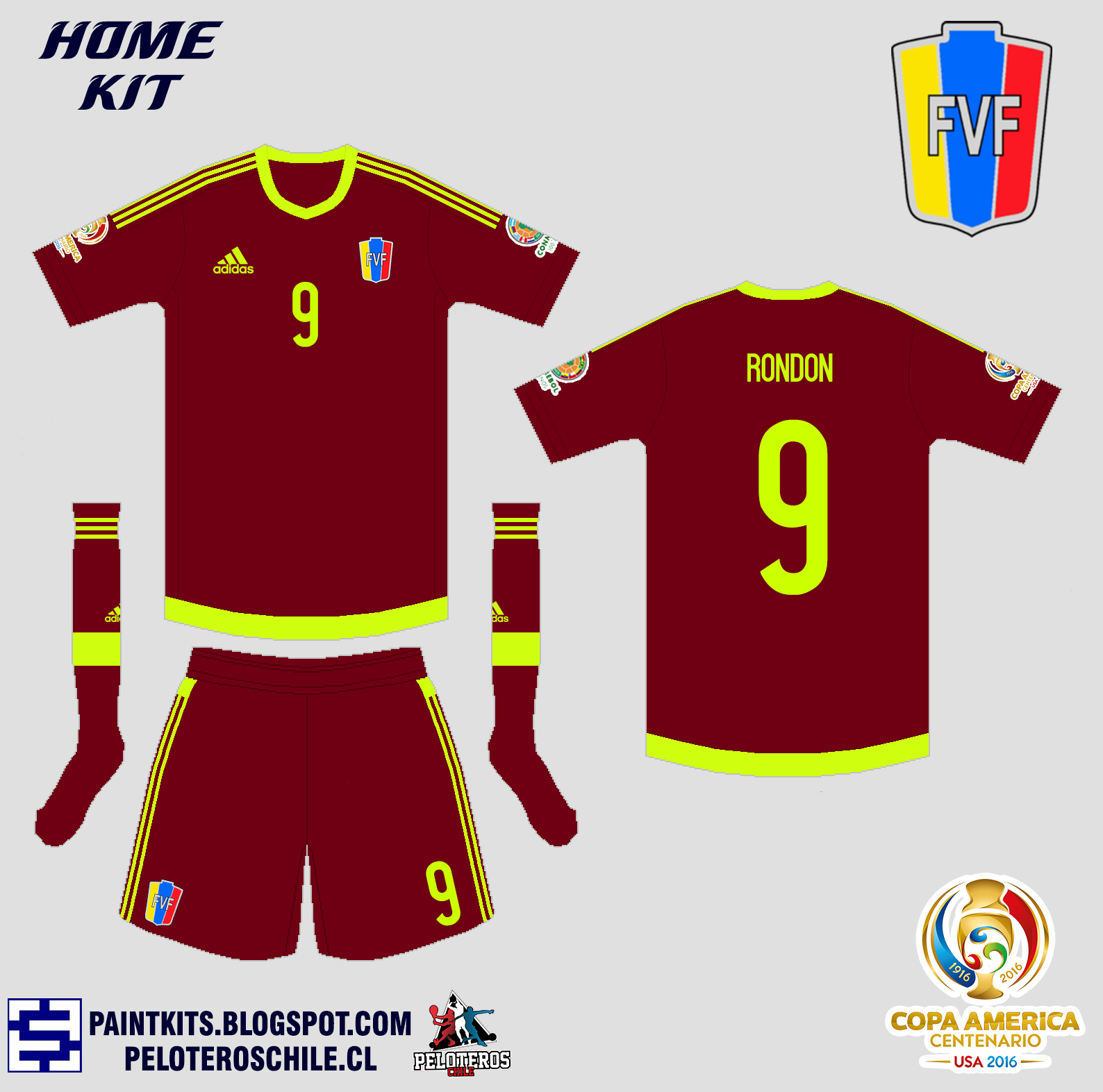 Paint Kits: Selección de Venezuela, Copa América Centenario 2016