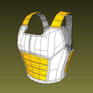 Dragon Ball Saiyan Chest Armor Papercraft | Papercraft Paradise ...