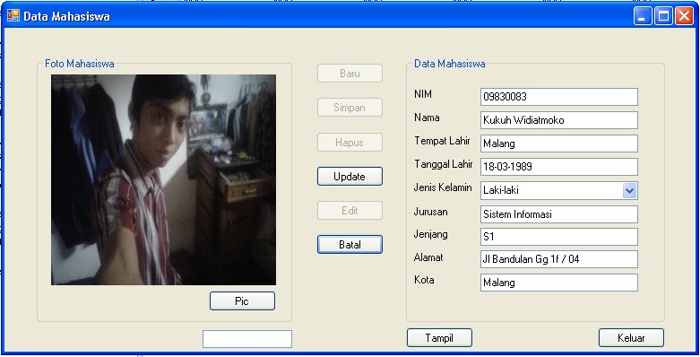 Contoh koneksi vb ke database sql server