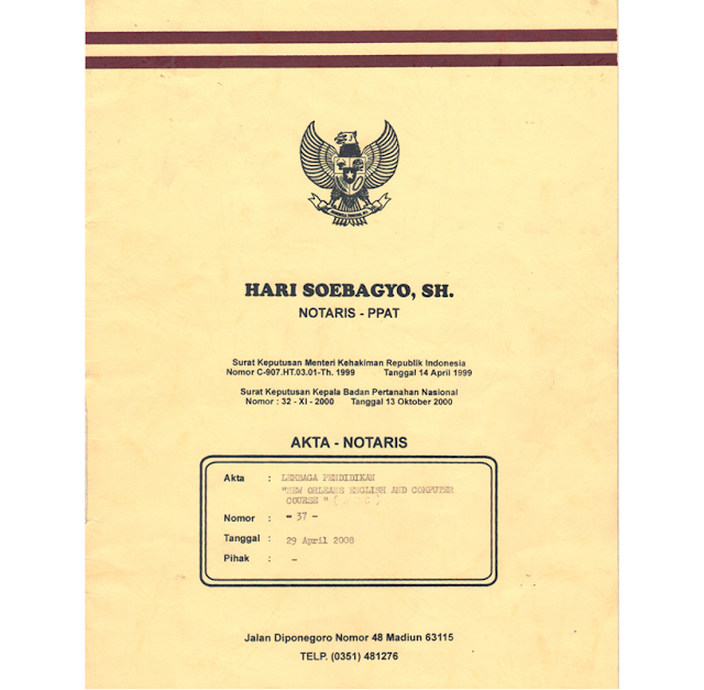 Akta Notaris ~ NEC MADIUN