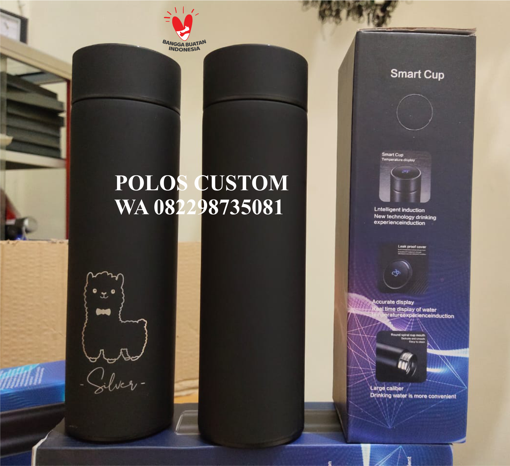 TUMBLER SAKURA LES DOFF TUMBLER HITAM TERMOS LED TEMPERATUR SUHU TERMOS ...