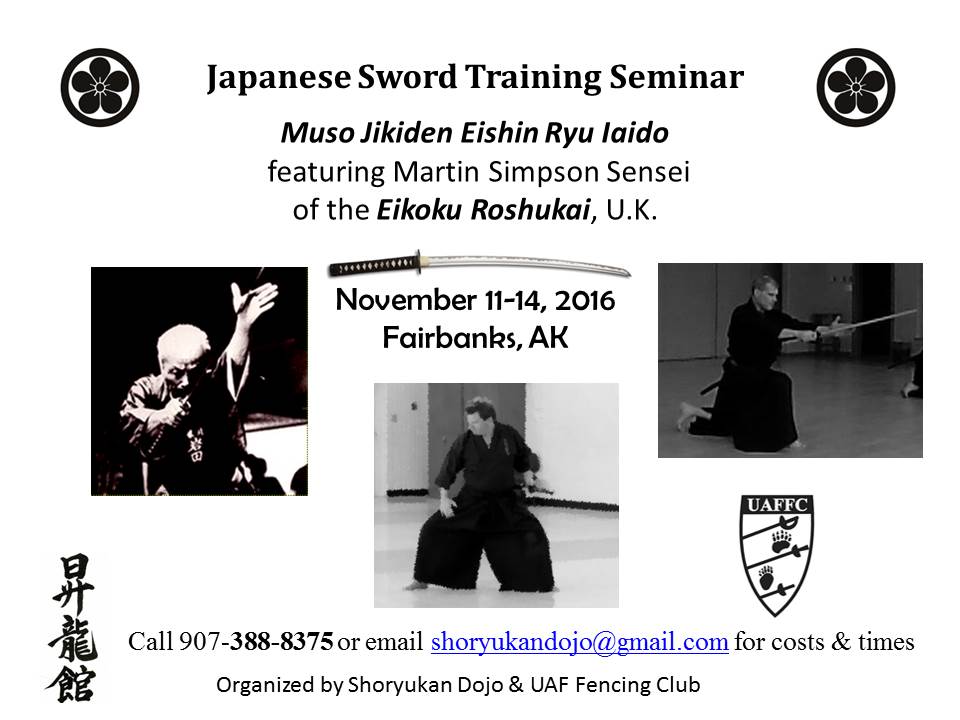 Muso Jikiden Eishin Ryu at Shoryukan Dojo, Alaska: 2016