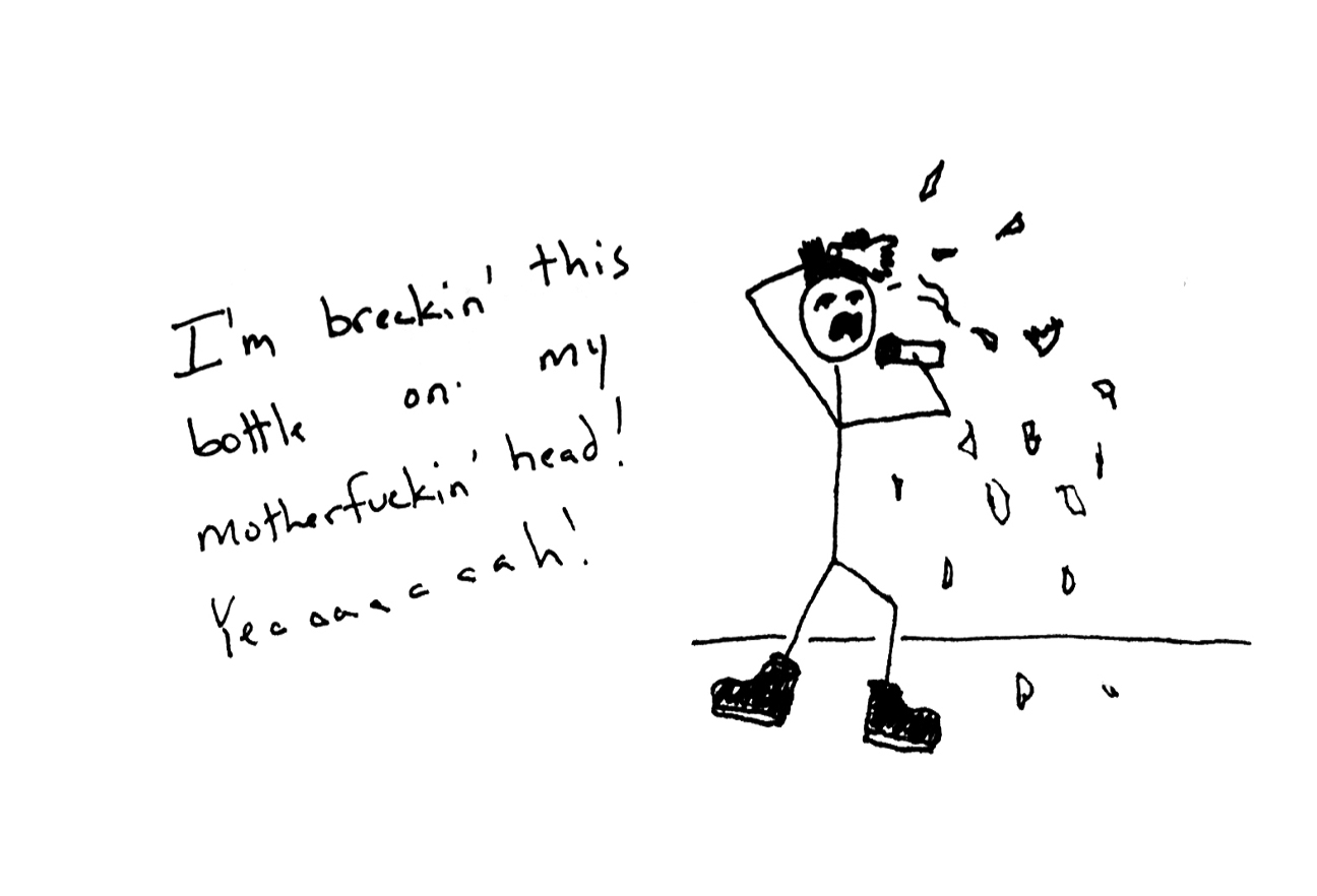 Illustrated by Copywriters: "Punk Rock Stick Figure" by Jim