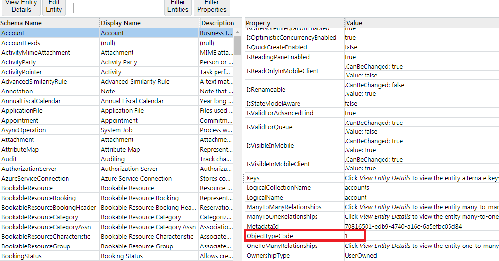 Dynamics CRM OOB & Custom Entity Type Codes - Tech Blog