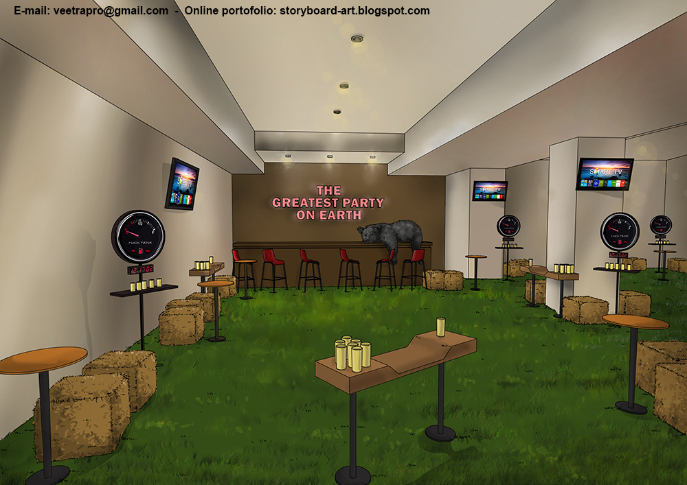 Party Room Concept Art | Veetra Storyboard
