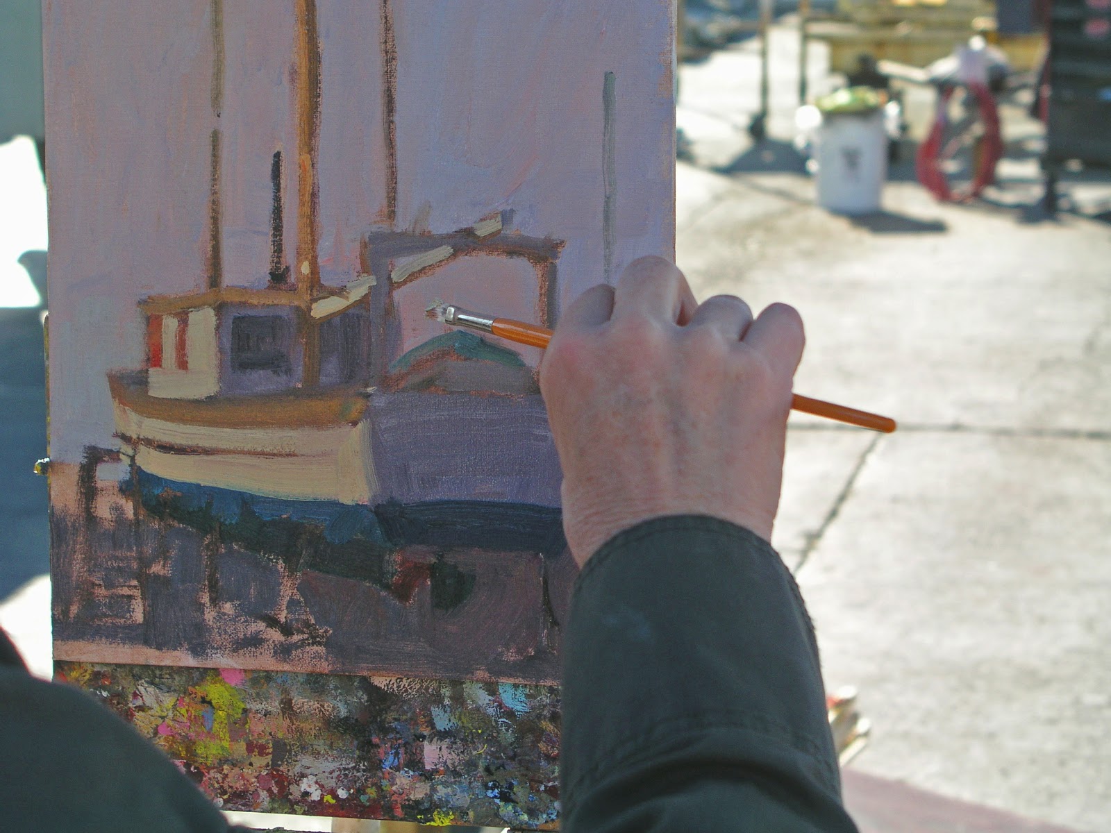 Mike Major's blog/daily paintings: Painting with Debra Huse