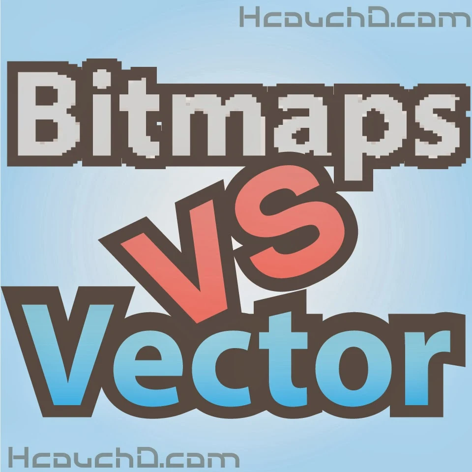 الفرق بين Vector ( رسوم متجهية ) و Bitmap ( صور نقطية ) | اشكوش ديجيتال | Hcouch Digital