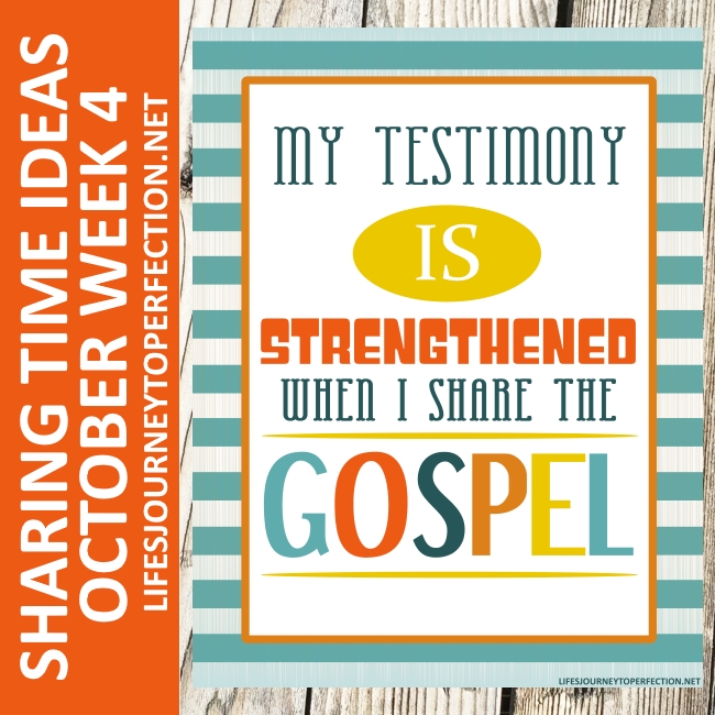 Life's Journey To Perfection: 2018 Primary Sharing Time Ideas for ...