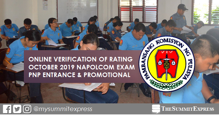 Online verification of rating: October 2019 NAPOLCOM exam - The Summit ...