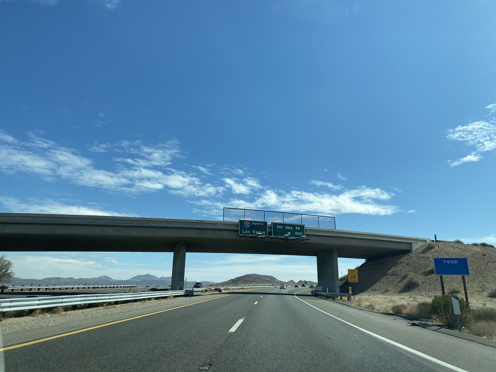 Interstate 15; the Mojave Freeway from Barstow to the Nevada State Line