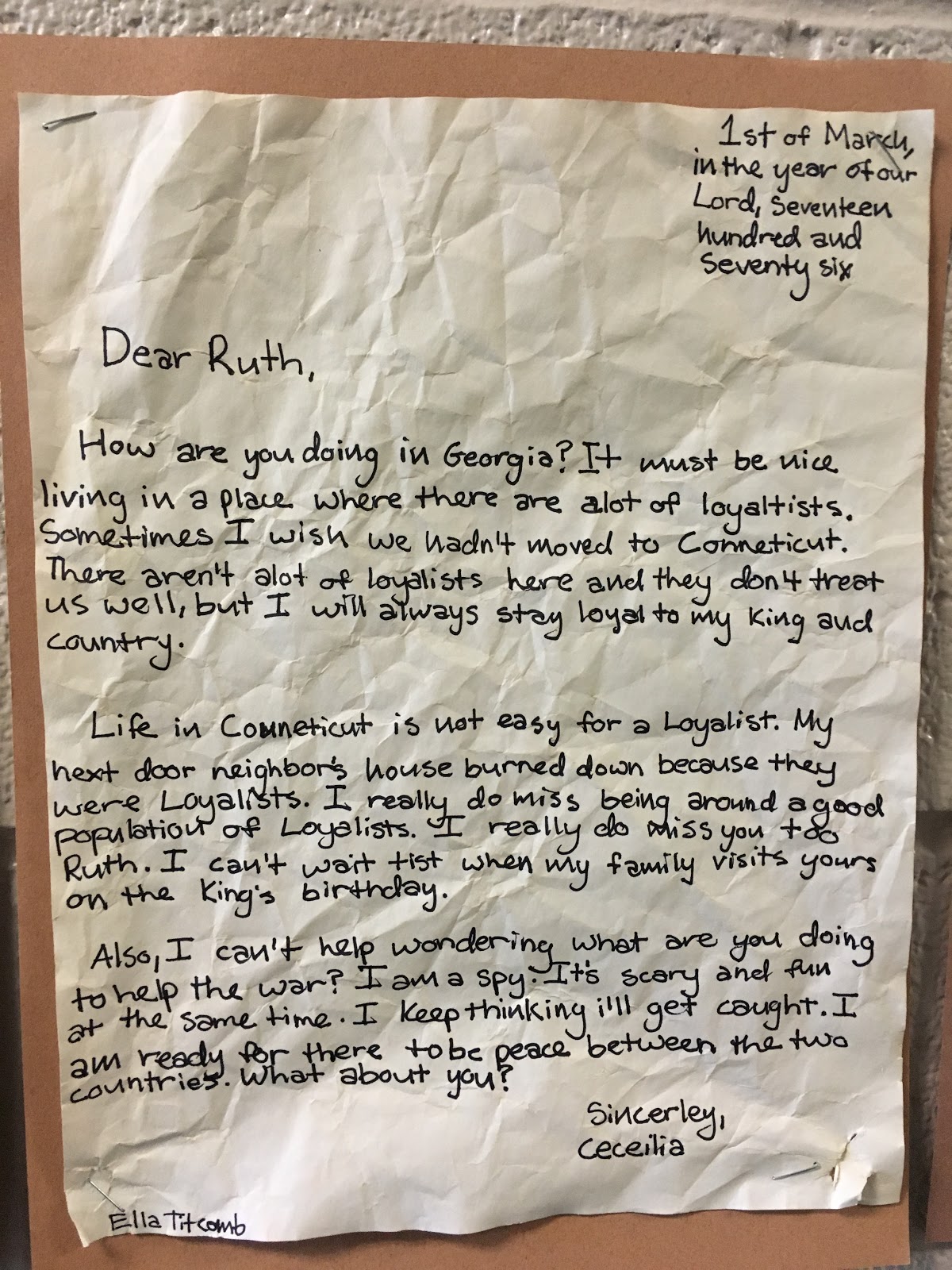 the ART of learning: Patriot or Loyalist?