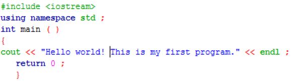 Now modify main program to display the statement given below: Hello ...