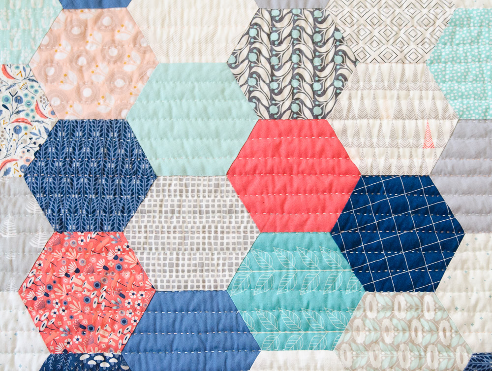 Hyacinth Quilt Designs: Hand Made Hexagon Quilt