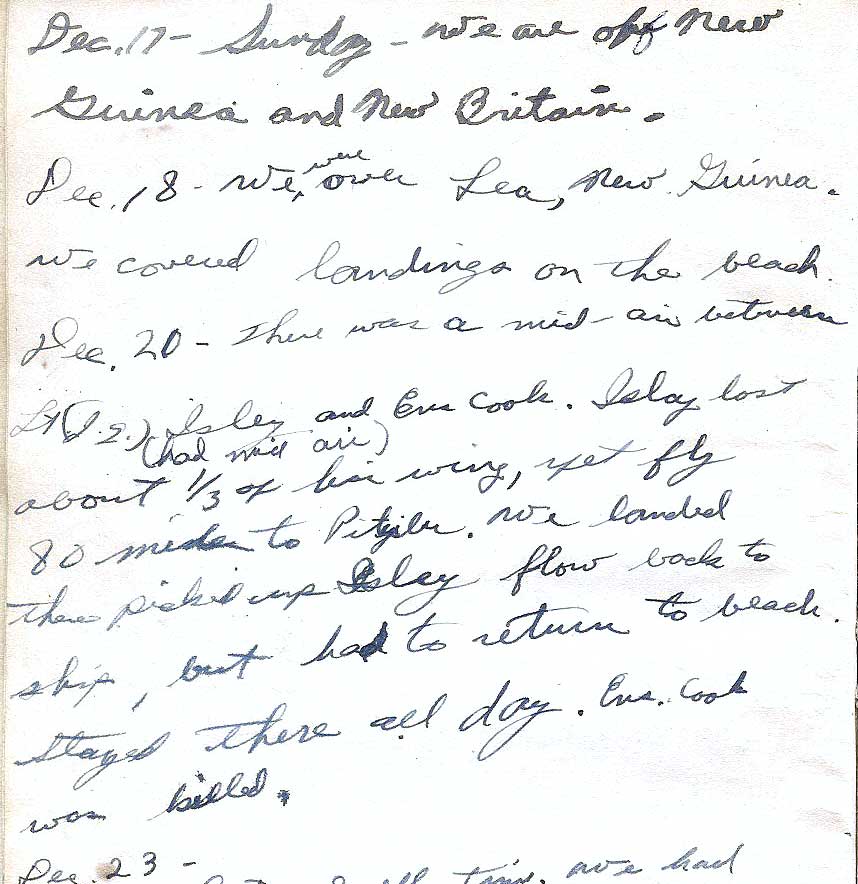 Bob HudsonMilitary Collectibles: WWII TBM crewman flight log and diary