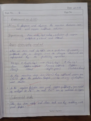 Dear Study: Chemistry practicals copy of class 10 C.B.S.E Board ...