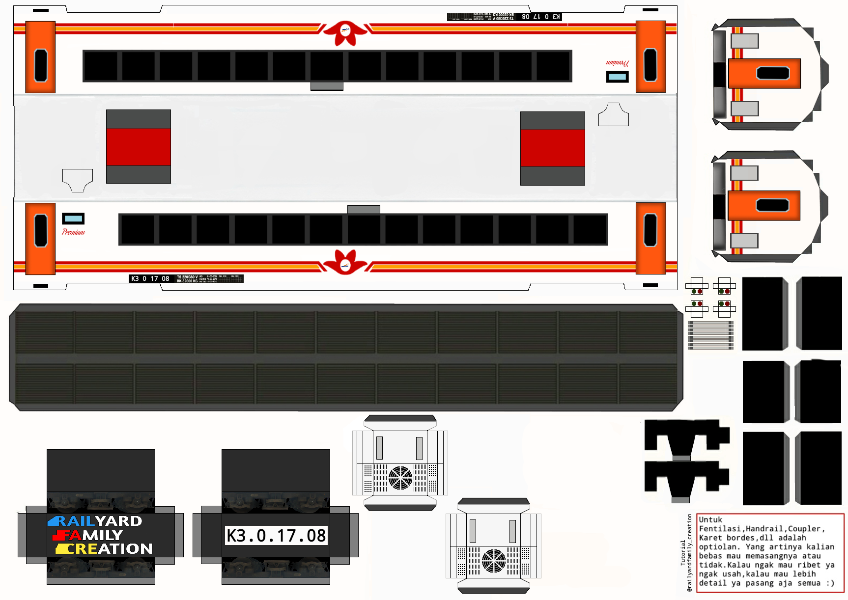 Papercraft train indonesia