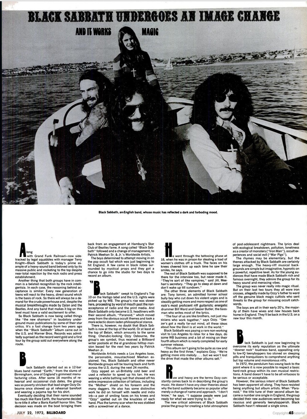 Rock & Roll Newspaper Press History: Black Sabbath - Billboard Magazine ...
