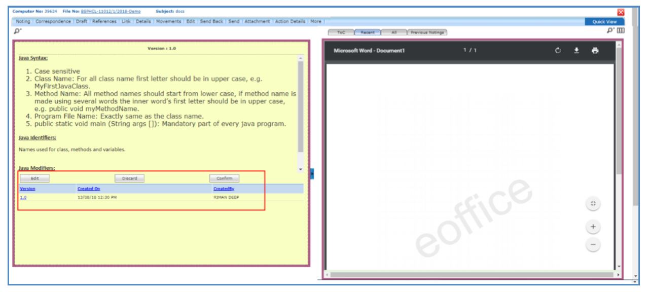 Eoffice part 4 File creation