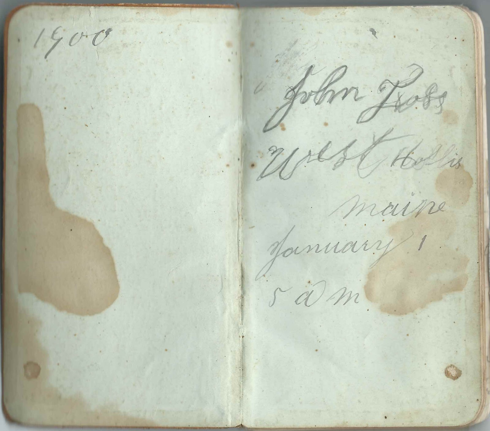 Heirlooms Reunited: February Entries in the 1900 Diary of John Foss ...