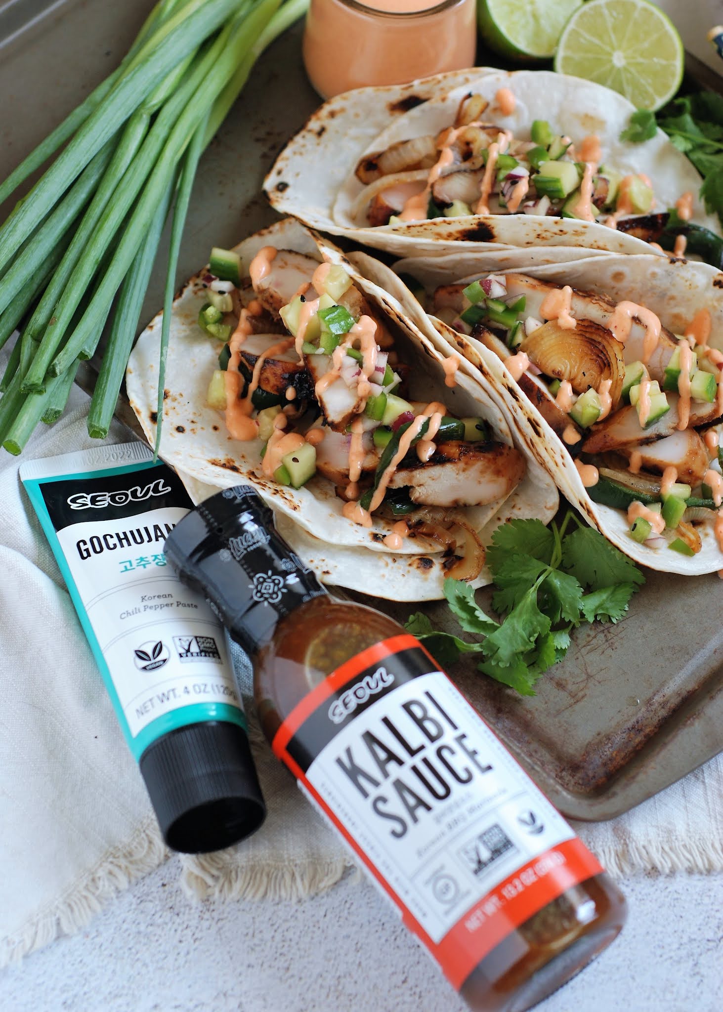 Fleur De-Lectable: Texas Seoul Chicken Fajitas with Cucumber Sesame ...