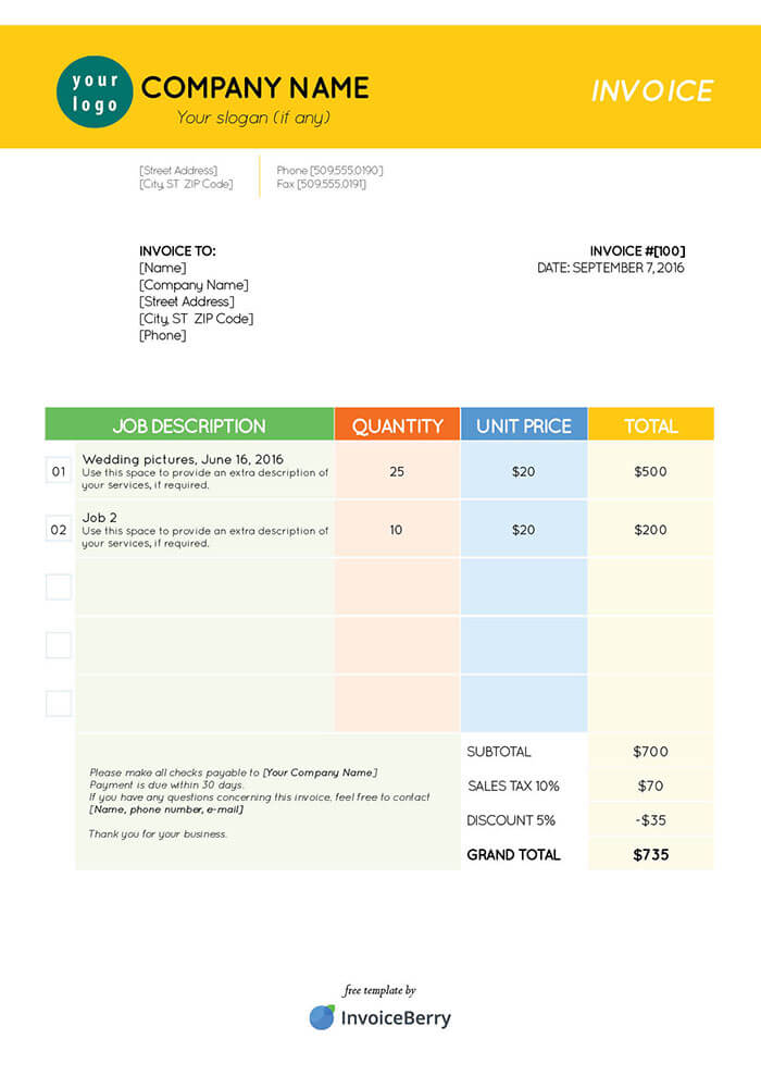 Stationery Invoice Format - Invoice Template