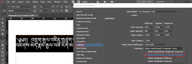 Dzongkha font in Indesign! How to make Dzongkha and Tibetan fonts work ...