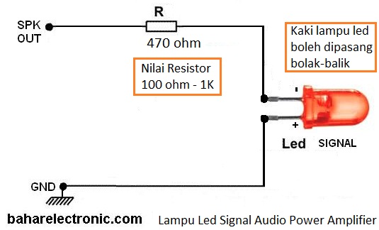 Cara Membuat Lampu Indikator Signal dan Power Amplifier