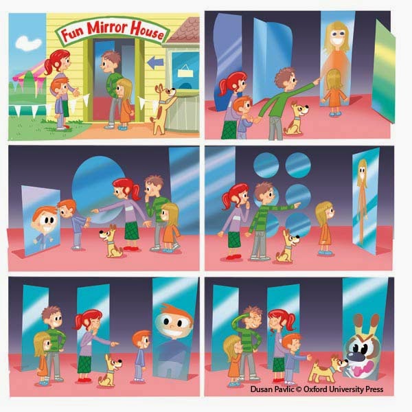 Dusan Pavlic's Illustrations: Fun Mirror House-Textbook illustration