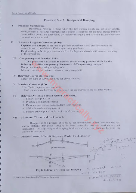 22205 Basic Surveying Manual Answers MSBTE Solution