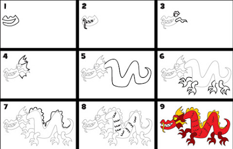 The David Lubin Art Studio: How to draw a dragon
