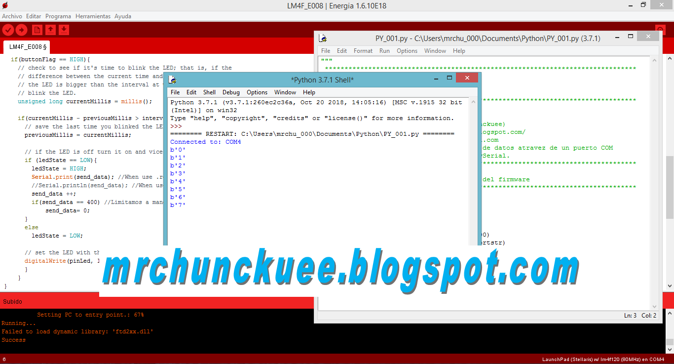 Stellaris LaunchPad & Energia: Puerto serie - Envió de datos para ...