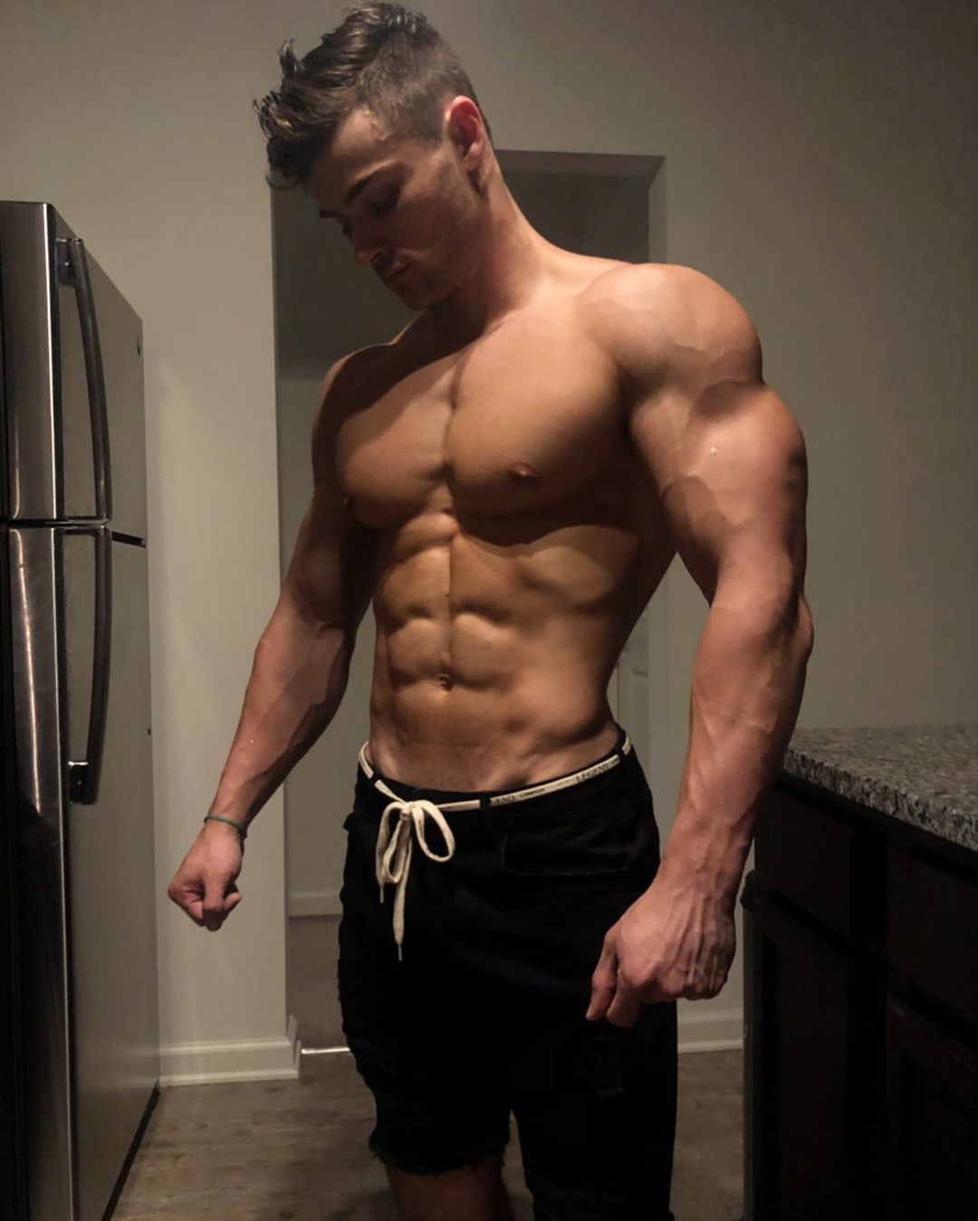 Tall Young Shirtless Muscular Bro Strong Body
