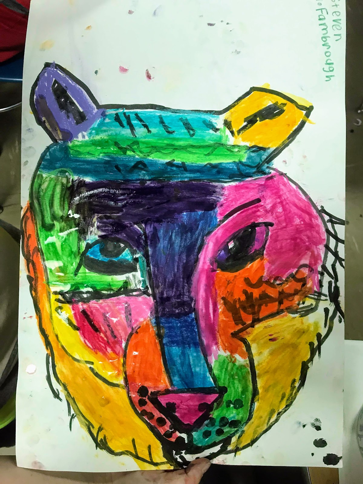 Elements of the Art Room: 4th grade Dean Russo inspired Bengal Tiger