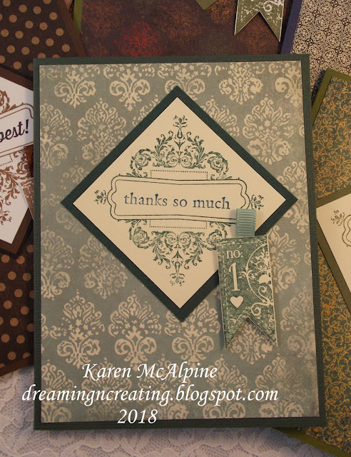 Dreaming and Creating: Center Diamond Card layout