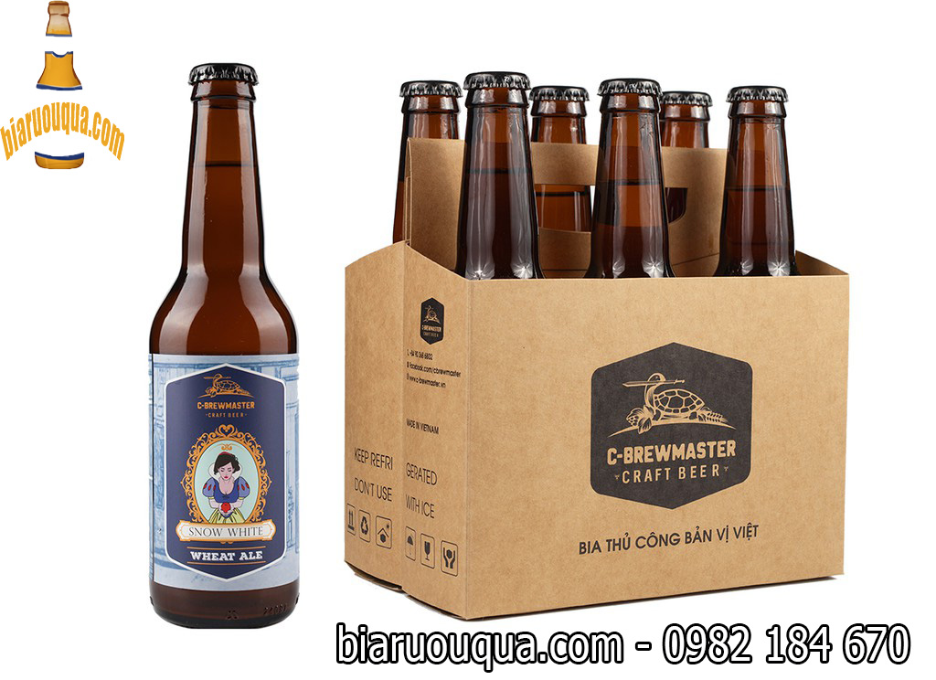 Bia thủ công Snow White Wheat Ale 5% chai 330ml