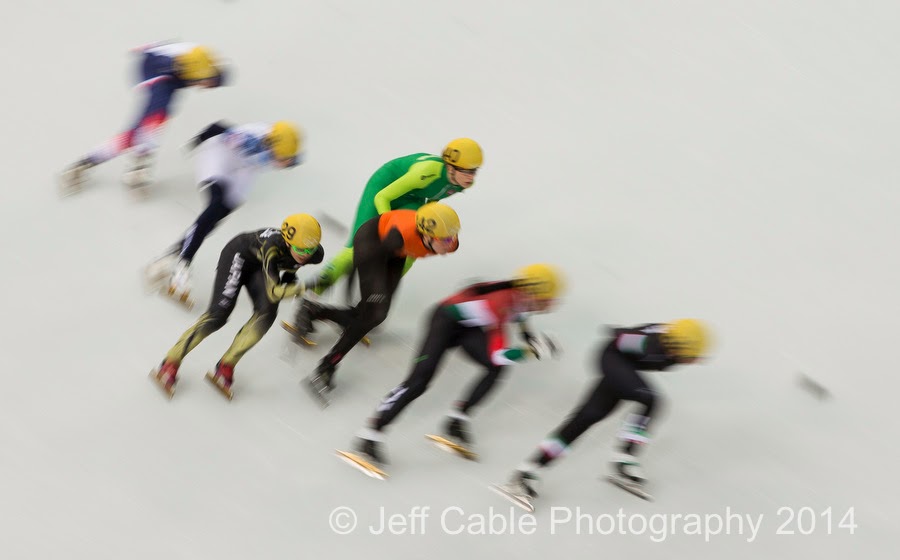 Jeff Cable's Blog: Short track speed skating - photos from a high position