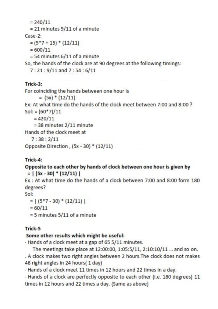 Clock Aptitude Tutorial at James Fontanez blog