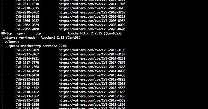 Nmap Vulners Nse Script Using Some Well Known Service To Provide Info On Vulnerabilities
