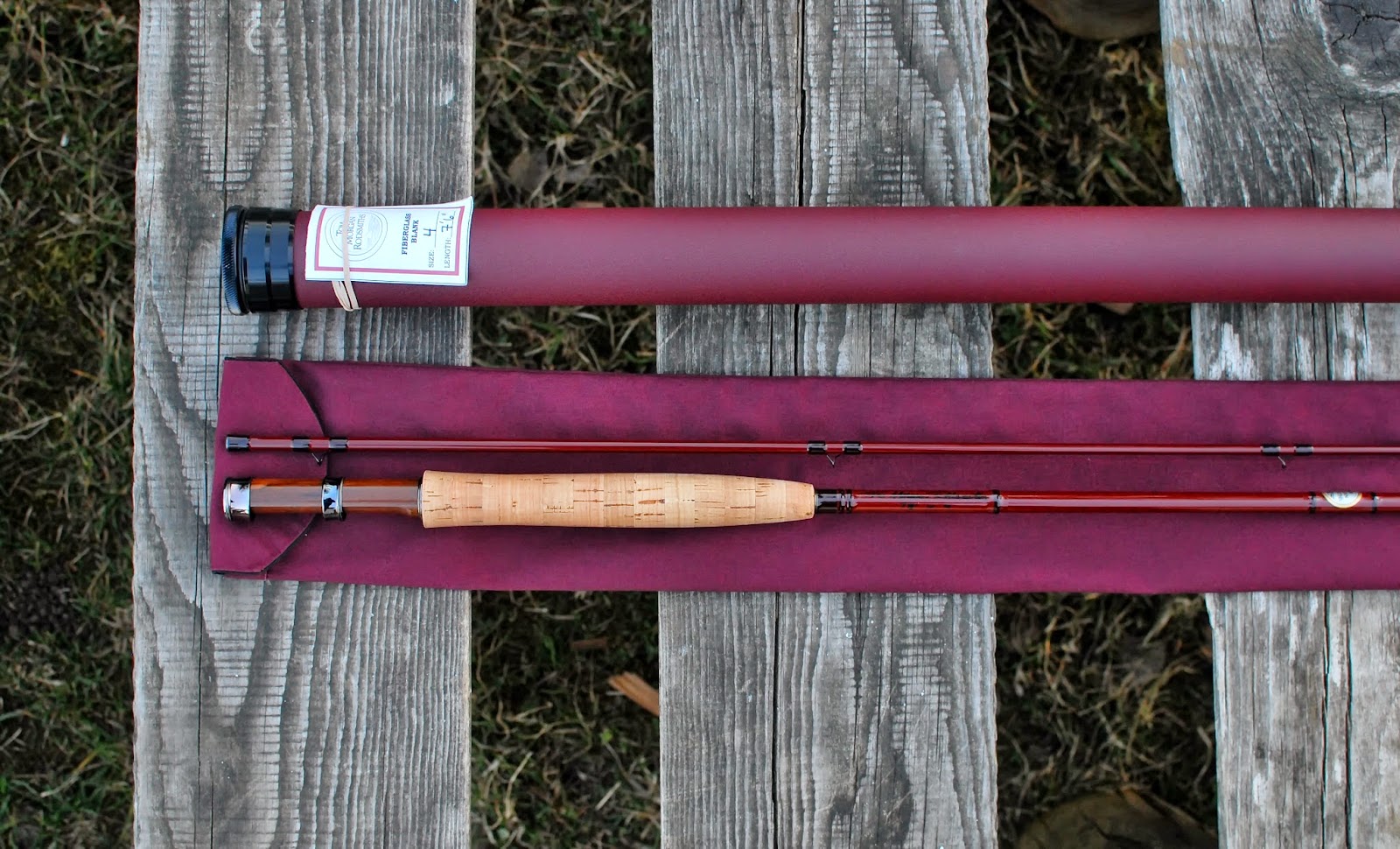 Handcrafted graphite and fiberglass fly rods: Tom Morgan 7 1/2' #4
