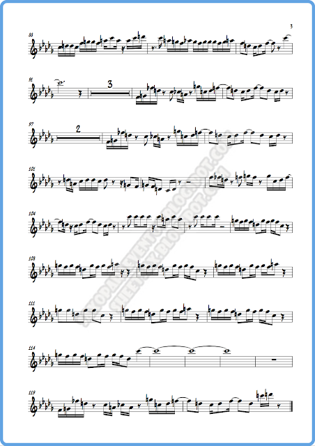 Sheet music of Pick Up The Pieces by Candy Dulfer for sax, trumpet ...
