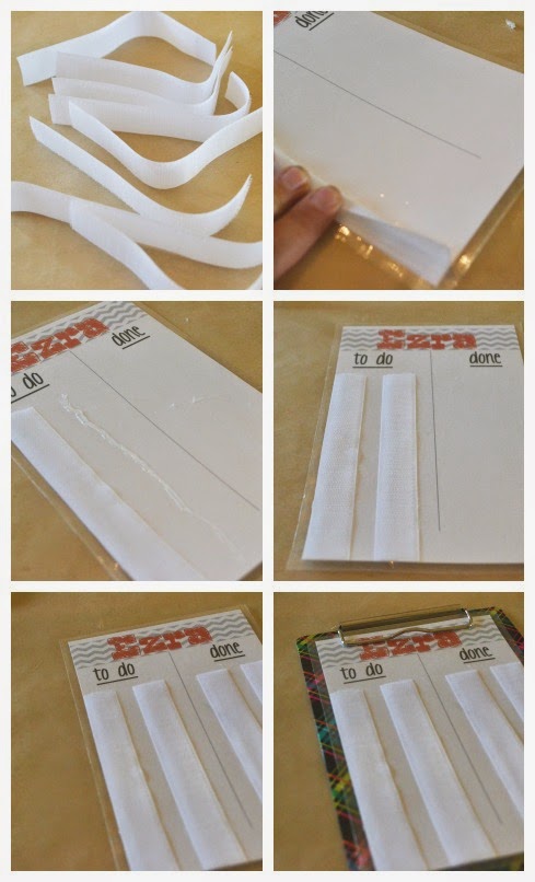 8. Cut strips of the rough side of the velcro to fit vertically on the ...