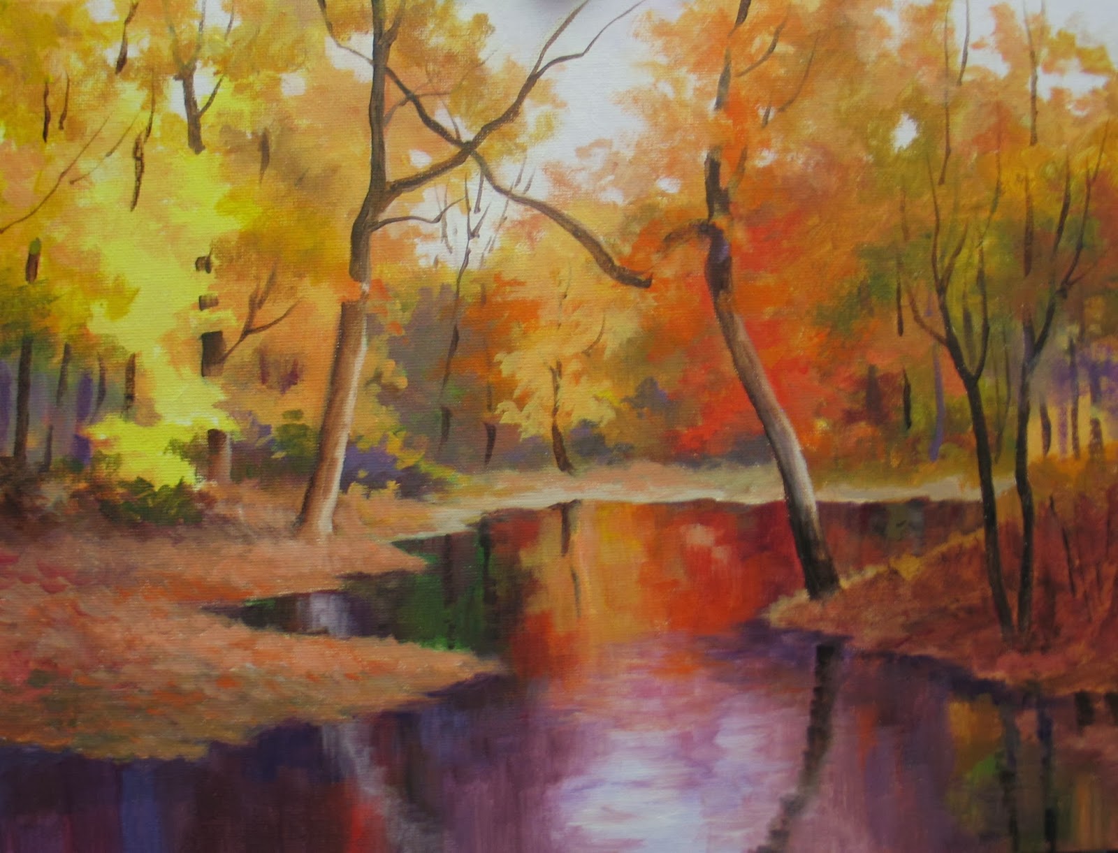 Nel's Everyday Painting: Experiments in Fall Acrylics - SOLD
